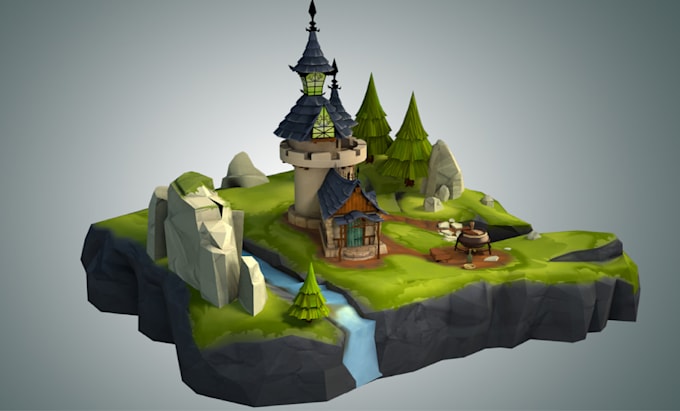 Create low poly 3d designs with blender by Kapubudu | Fiverr