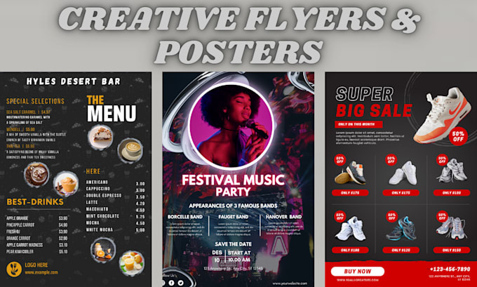 Make creative flyer and poster design for you by Dinan100 | Fiverr