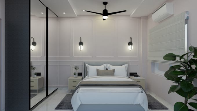 Do 2d layouts and 3d modelling and rendering of the interior spaces ...