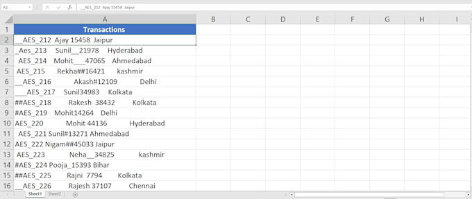 Clean excel files on ms excel 2019 by Anishpatil680 | Fiverr