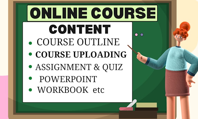 Online course content, course outline, curriculum, course creation ...