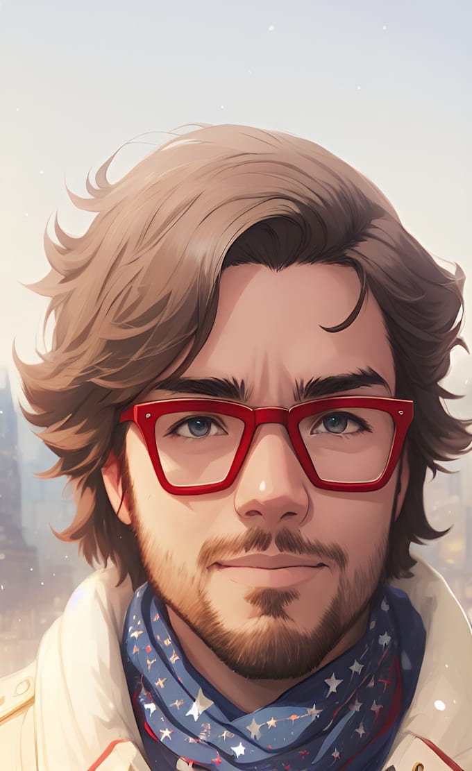 Create a 2d anime portrait or character based on photo or description ...