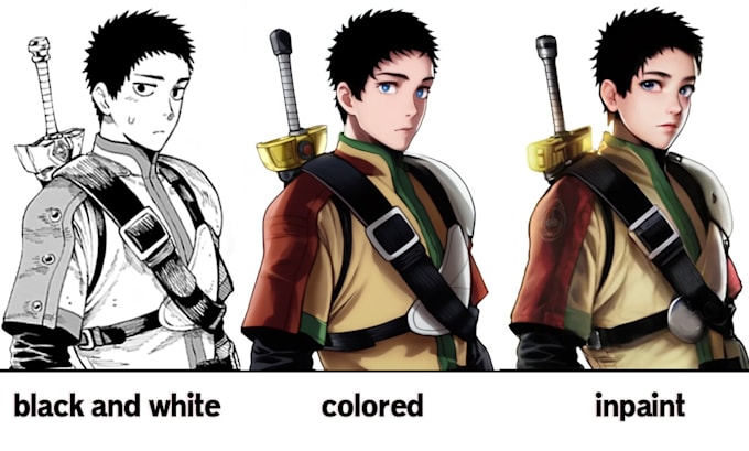Color and repaint manga and comic pages using ai by Striderxyz | Fiverr