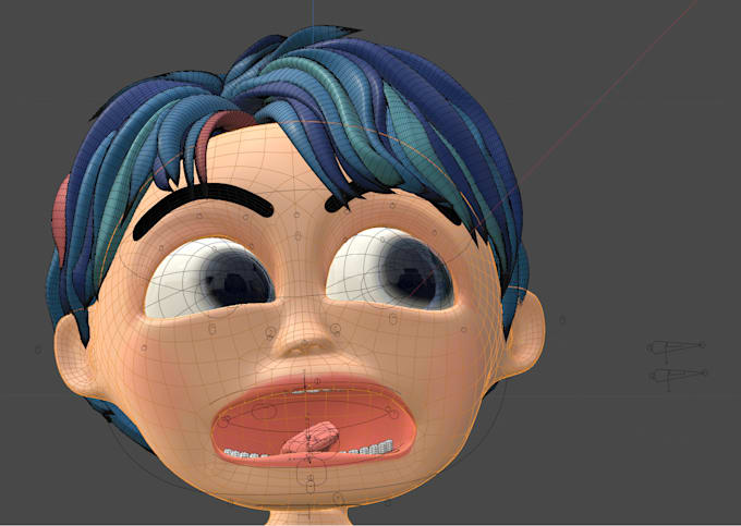 Do customized character facial rig in blender by Waanimation | Fiverr
