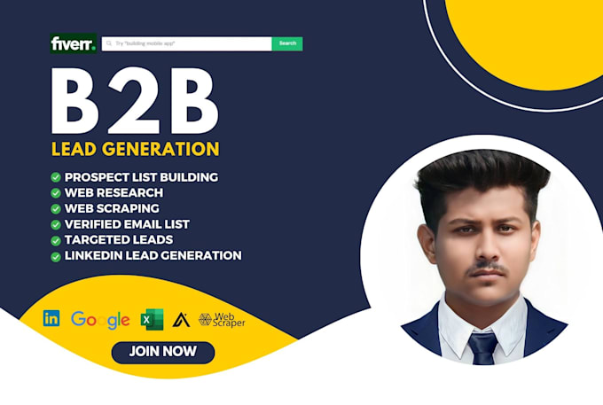 Do highly targeted b2b lead generation and web research by Monowerhosse818 | Fiverr