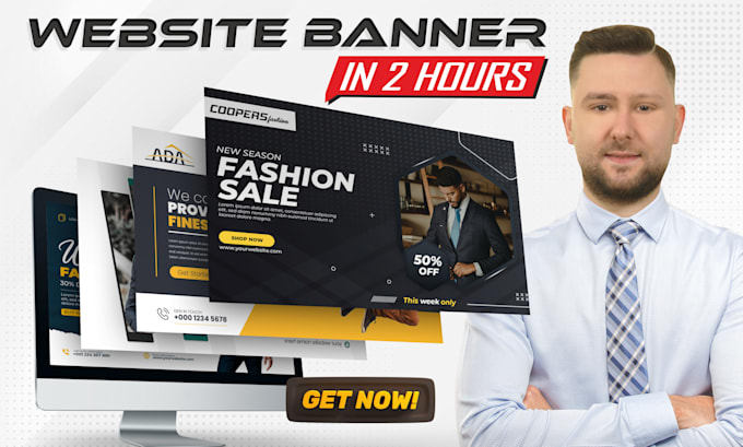 Create website banners and webside sliders by Reklavista | Fiverr