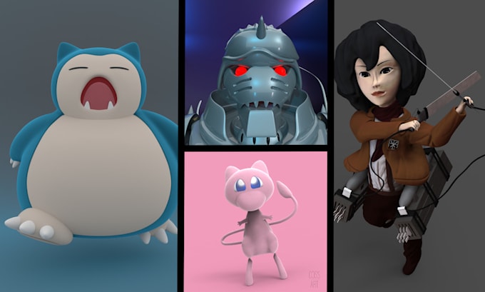 Render and 3d model any character or design by Fer_coss | Fiverr