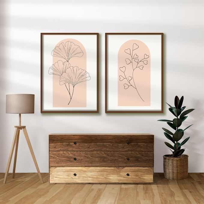 Create eye catching and realistic canvas wall art mockup design by ...