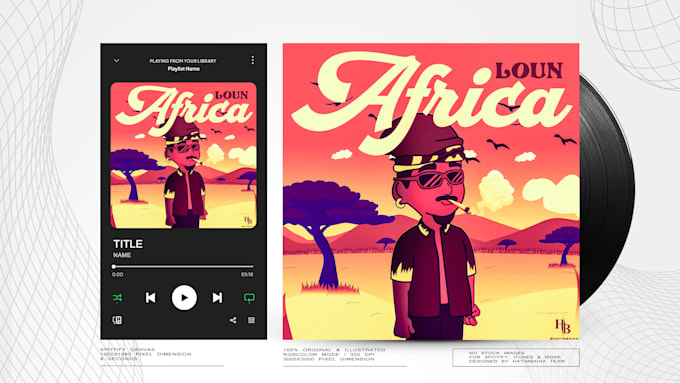 Draw high detailed album cover art illustration by Hatimbahia | Fiverr
