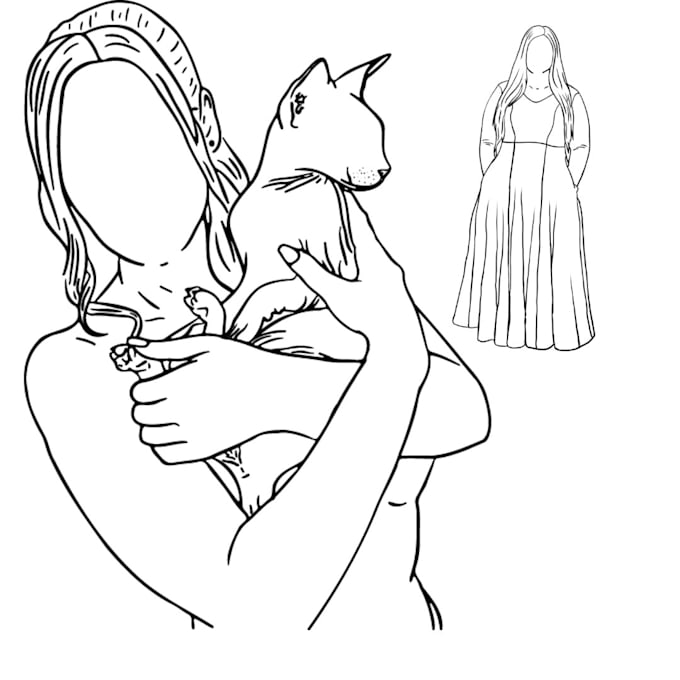 Draw a digital outline line art sketch of your photo by Wipola | Fiverr