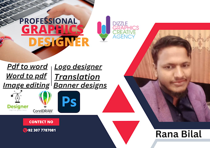 Do professional graphic designing tasks using photoshop by ...