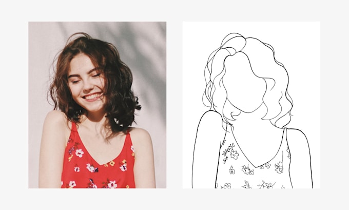 Create a line art from your photo by Miraclenolasco | Fiverr