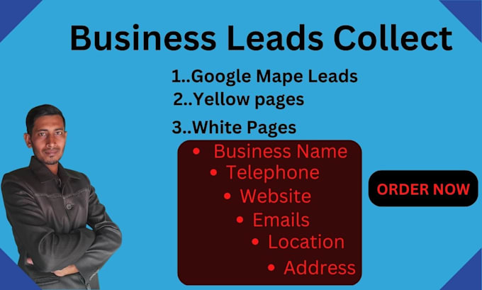 Collect business email website leads through google maps by Nazmul435330 | Fiverr