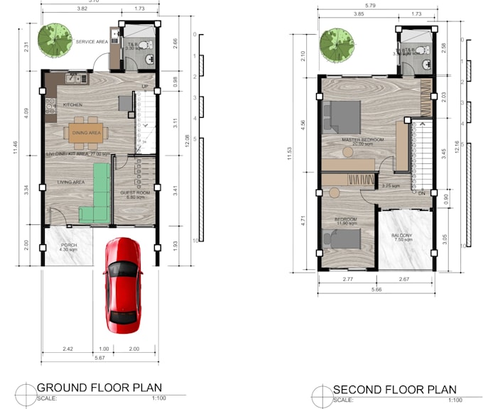 Draw or draft floor plans on autocad by Rirri_ | Fiverr