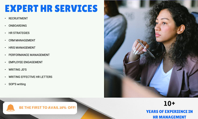 Be your human resource hr manager and consultant by Sanamiqbal411 | Fiverr