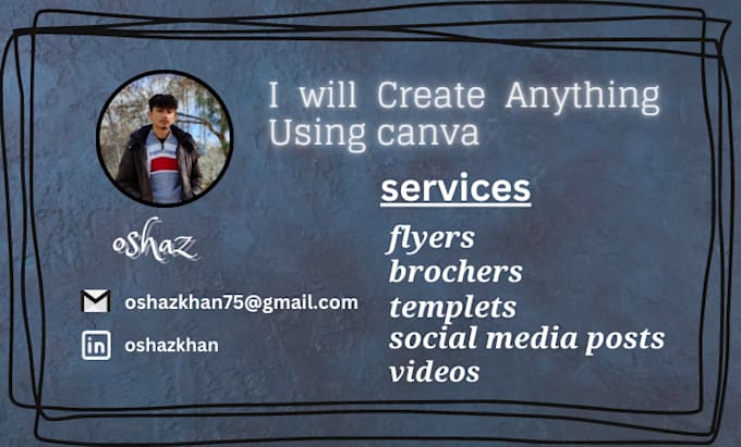 Create anything using canva pro by Oshazkhan | Fiverr