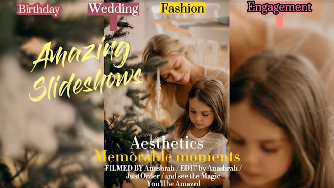 Create an aesthetic slideshow and montage, within 24 hours, 300 images ...