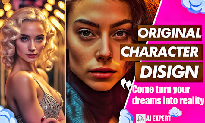 Create original ai generated character design,digital art by ...