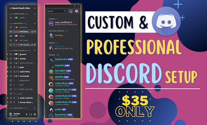 Build custom nft discord server, gaming server setup, crypto or anime ...