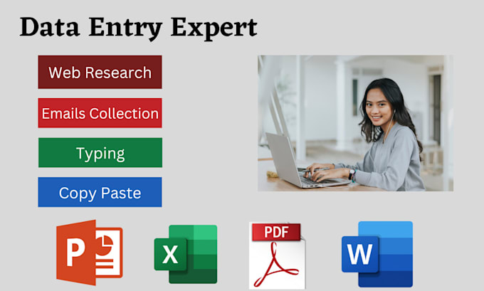 Do data entry, web research, copy paste, excel data entry, virtual assistant by Bisma_saleem3 ...