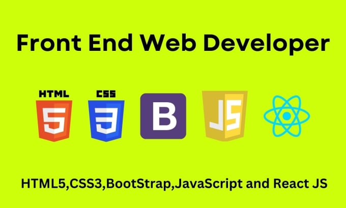 Be Your React Front End Web Developer With Html Css Bootstrap And Javascript By Codersland