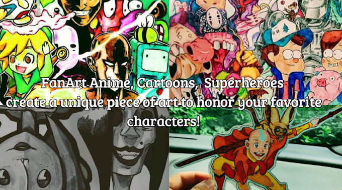 Create fan art of your favorite anime or cartoon characters by Skulflwr ...