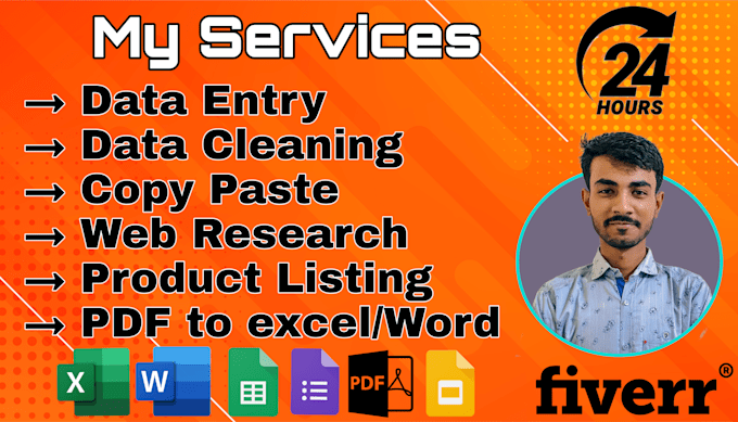 Data entry, web research, copy paste, typing and pdf convert by Saimom_den | Fiverr