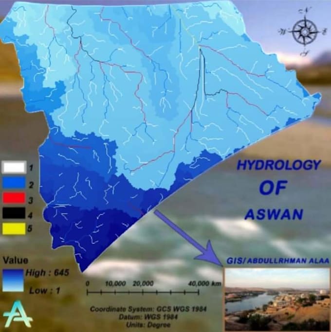Hydrological analysis maps fast by Abdulrhmanalaa3 | Fiverr