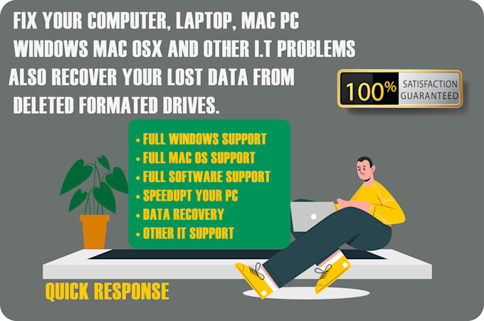 Install upgrade fix windows and mac osx on computer laptop remotely by ...