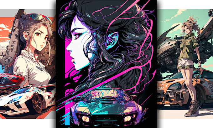 Create ai art using midjourney anime stylized japanese by Slybarracoso ...