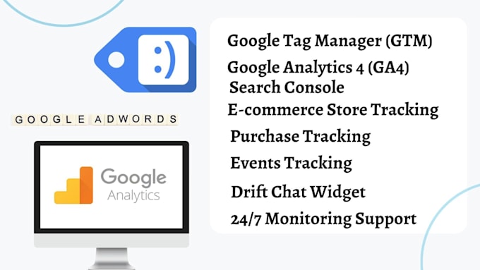 Configure gtm, ga4, e commerce tracking, search console by Aeliah | Fiverr