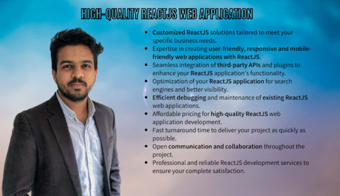 Create react js web applications by Haiderali98 | Fiverr Create react js web applications by Haiderali98 | Fiverr