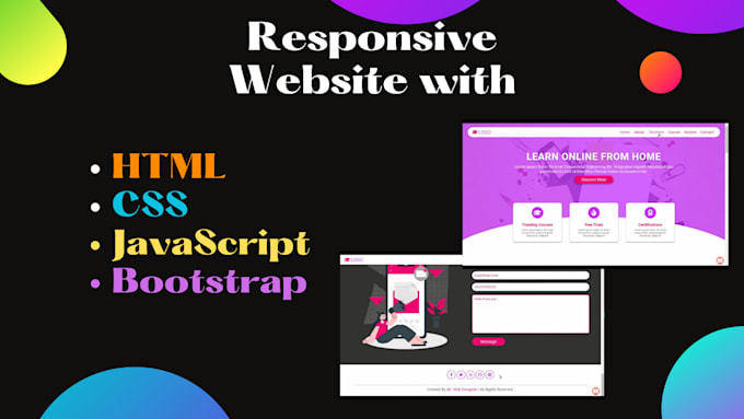 Create Responsive Landing Page Website In Html Css Java Script By Mohitpandey02 Fiverr