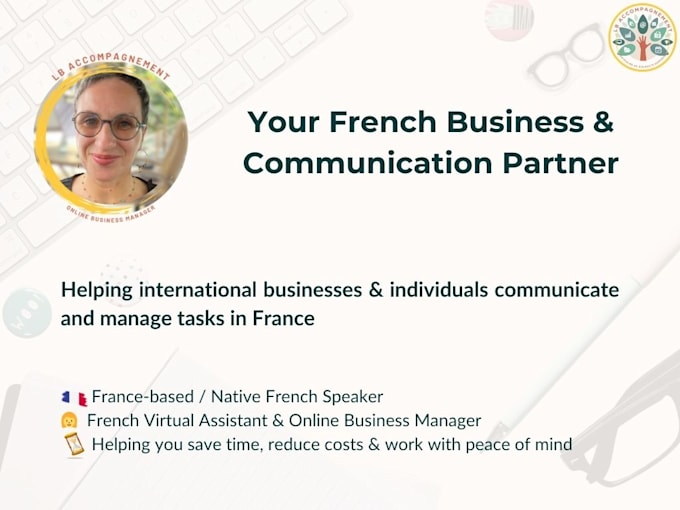 Be your french assistant and trusted contact in france by Lb_acc | Fiverr