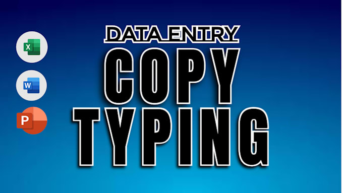 Do data entry, copy paste, typing, and web research by Syedzain989 | Fiverr