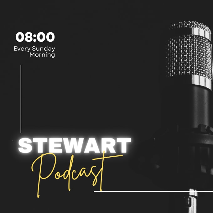 Create a podcast cover art and podcast template or overlay by Waleed ...