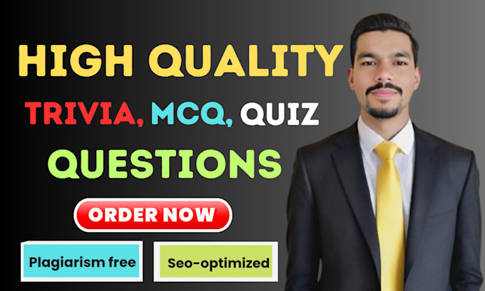 Write 1000 high quality trivia mcq quiz questions on any topic by Nawaz ...