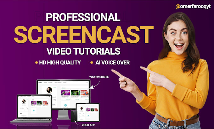 Do screencast video of app, website to explain how to use it by Omerfarooqyt | Fiverr