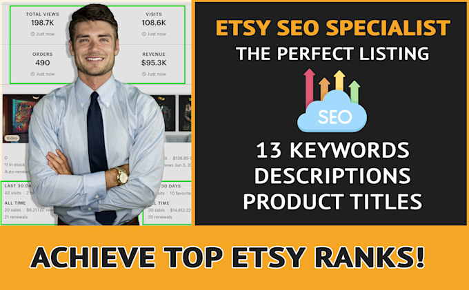 Do etsy seo with perfect titles, tags, and descriptions by Thedopeart | Fiverr
