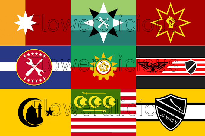 Design flags for your fictional setting by Floweralicious | Fiverr