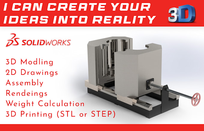 Design 3d cad models using solidworks by Variationstudio | Fiverr