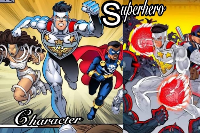 Draw you into unique superhero cartoon comic character manga by Valeria ...