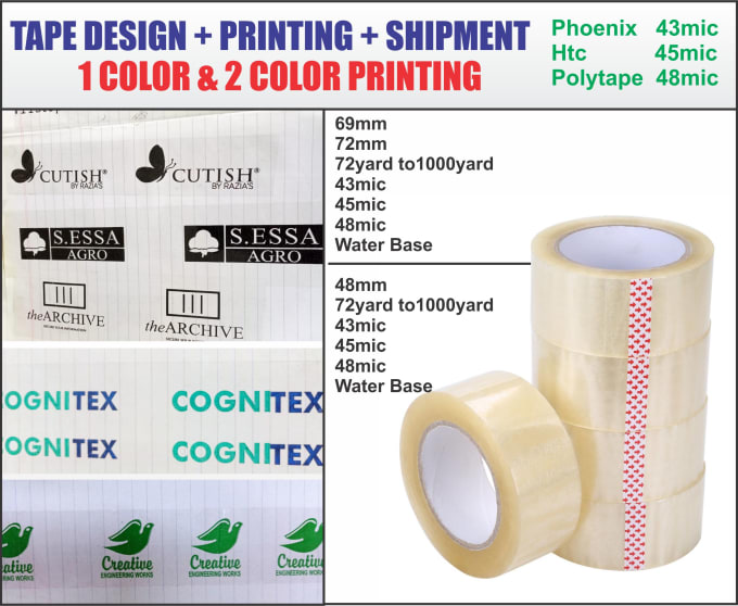 Design a custom packaging tape, tape design, printing and shipment by ...
