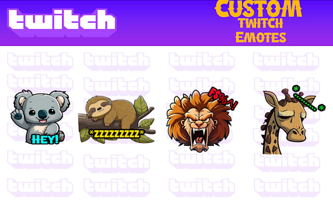 Make you amazing emotes for your twitch and more by Rebrand360 | Fiverr