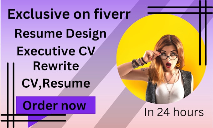 Create resume design, executive cv and rewrite cv, resume by ...