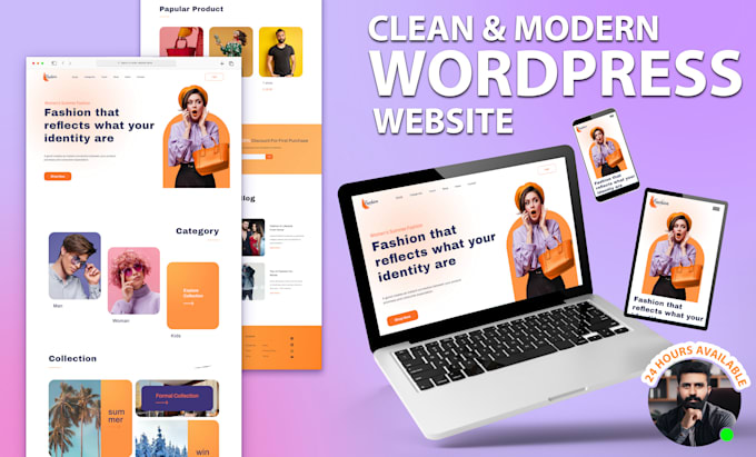 Create a clean and modern wordpress website design fast by Saqib__jutt | Fiverr