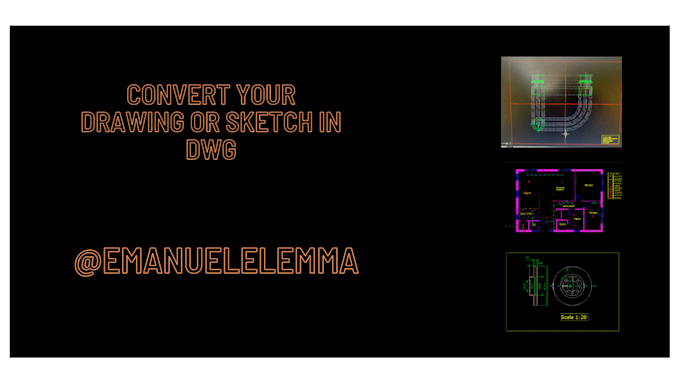Do converting the sketch, drawings in pdf or image in dwg by ...