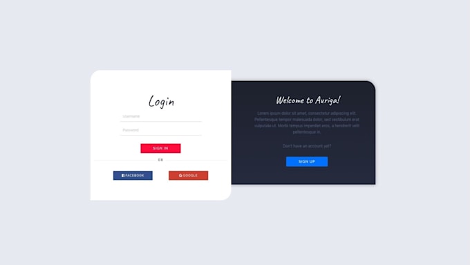 Make you beautiful login and signup forms with html js and css by ...