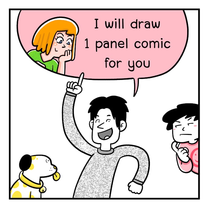 Draw 1 panel comic for you by Buffotoon | Fiverr