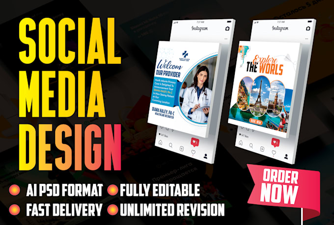 Design creative facebook and instagram ads social media content, banner ...